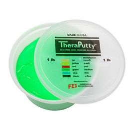 Theraputty exercise putty, green, 1 pound