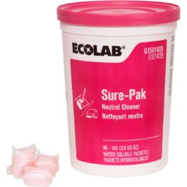 Ecolab sure-pak surface disinfectant cleaner acid based water soluble ...