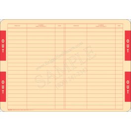 Out card for end-tab filing system