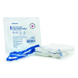 Surgical laparotomy sponge x-ray detectable cotton 18 x 18 inch 5 count ...