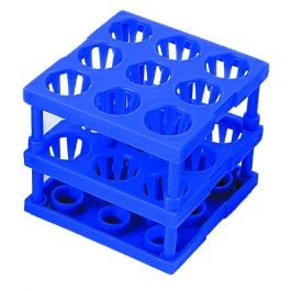 Tube cube rack 9 place 8 - 16 mm tube size blue 3 x 3 x 3 inch