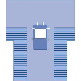 Sterile laparoscopic abdominal drape with 20" x 36 absorbent ...