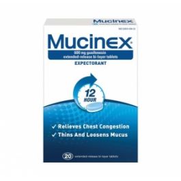 Mucinex, 600 mg Extended Release Tablet, 20/Box ,OTC000832