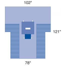 Transverse laparotomy drape